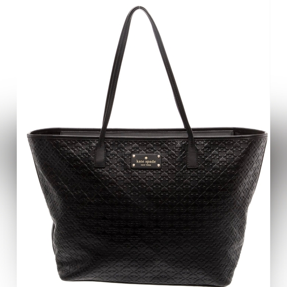 kate spade | Bags | Kate Spade Elegant Black Tote | Poshmark
